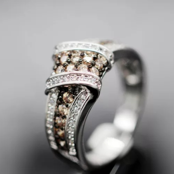 everrealli | Jewelry | 8k Brown Chocolate White Vanilla Diamond Ring ...